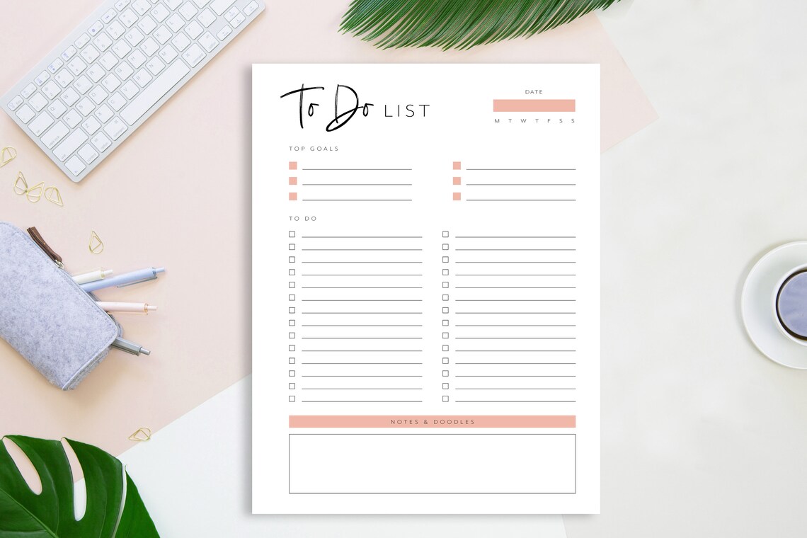 To Do List Printable to Do List Planner Page Productivity - Etsy