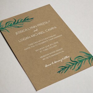 Rustic Wedding Invitation Set, Digital Download Invitation Template ...