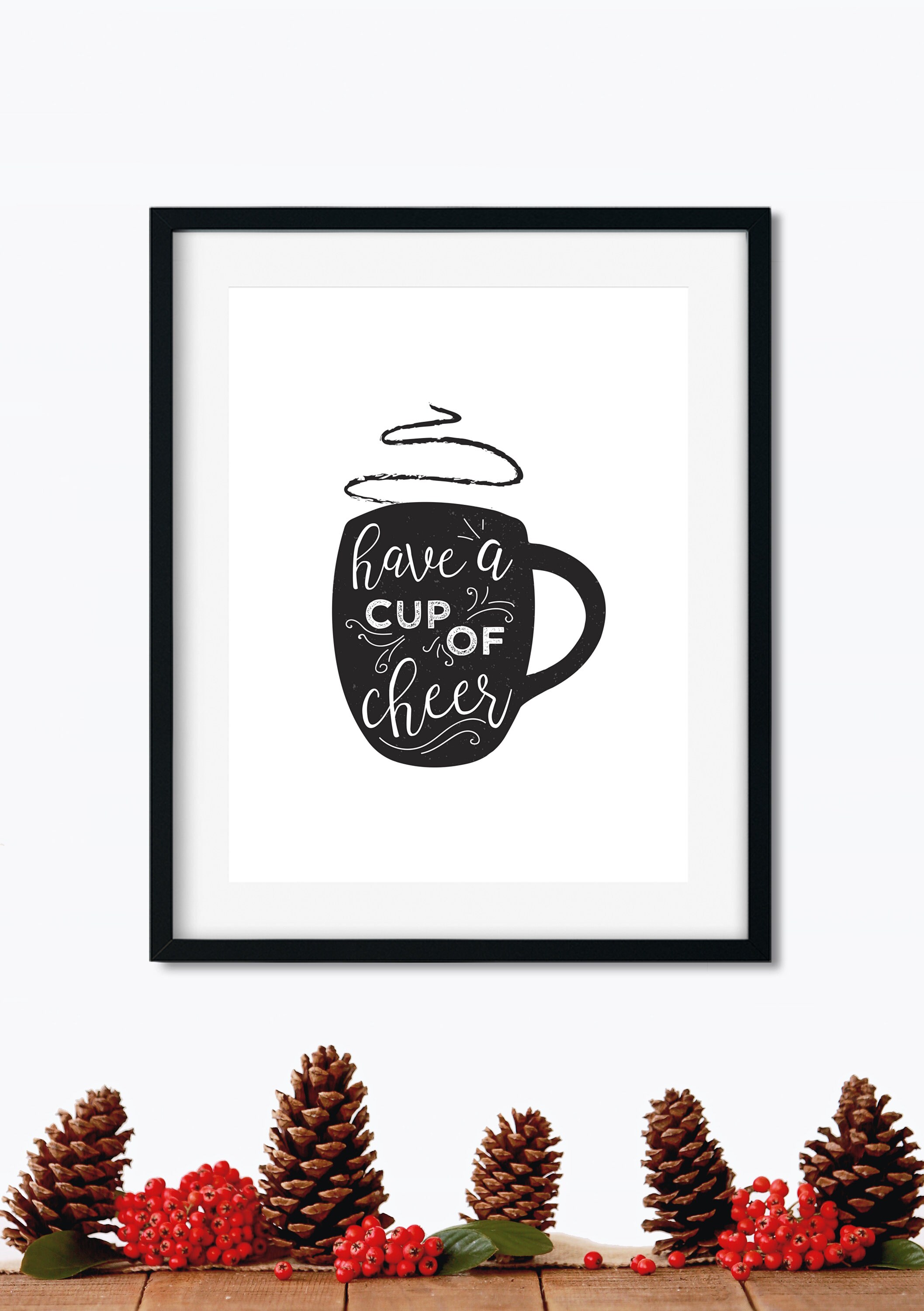 Cup of Cheer Christmas Printable Christmas Printable Wall - Etsy