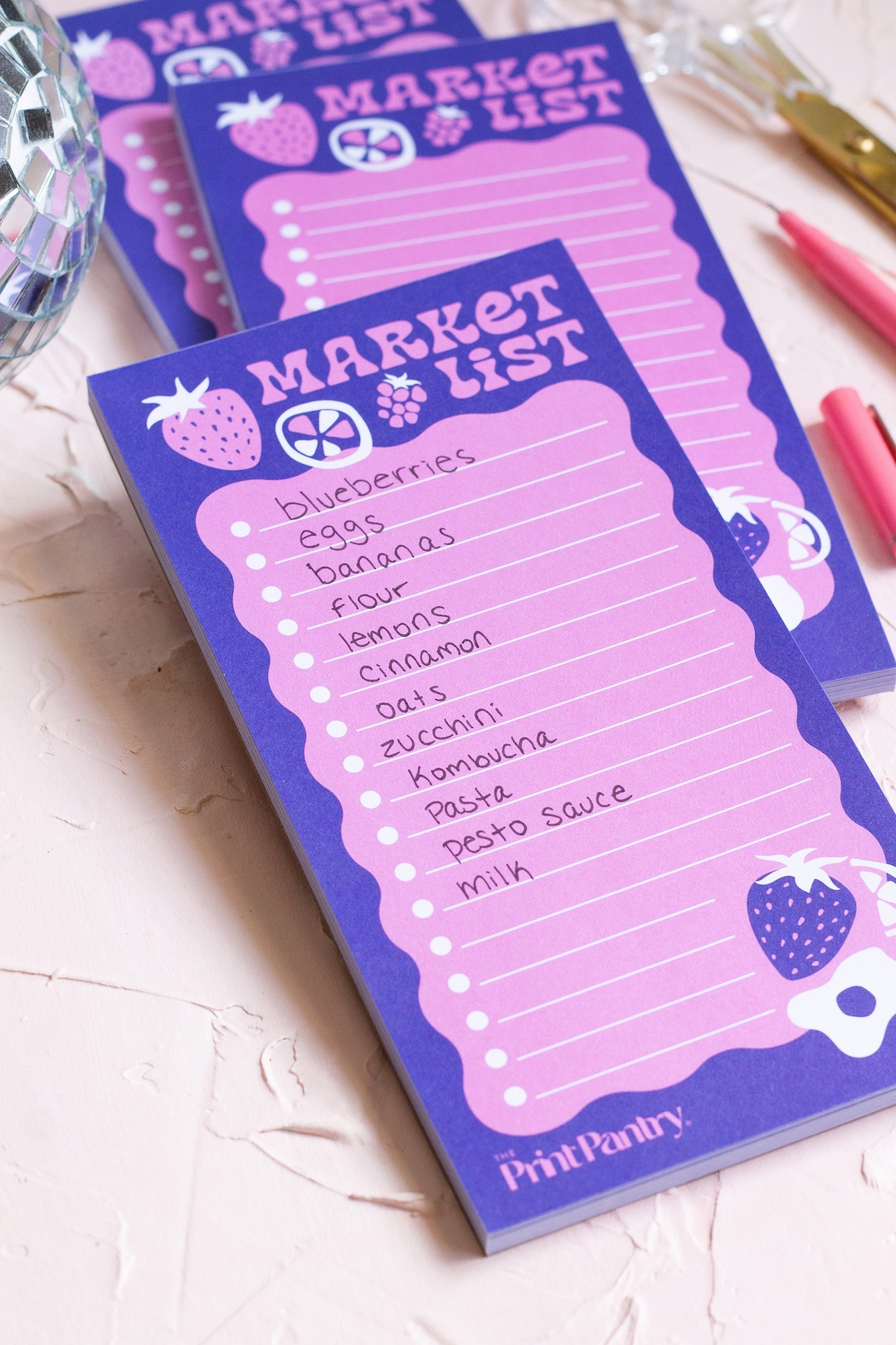 Market List Notepad, Shopping List Notepad, 50-pages, Grocery List Pad ...