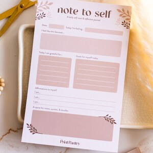 Note to Self Notepad Bundle, Self Care Journal, Self Care Planner ...