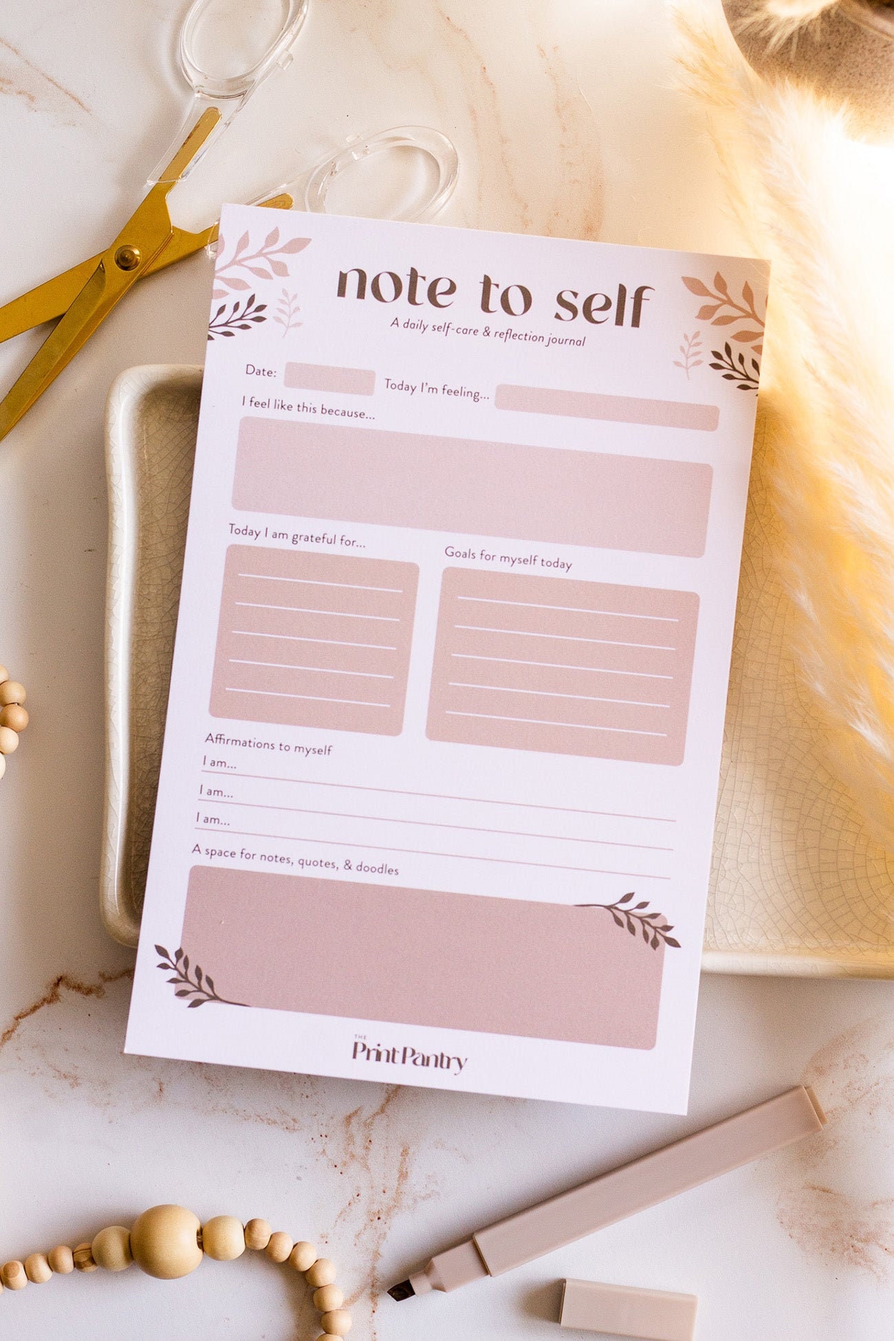 Note to Self Notepad Bundle, Self Care Journal, Self Care Planner ...