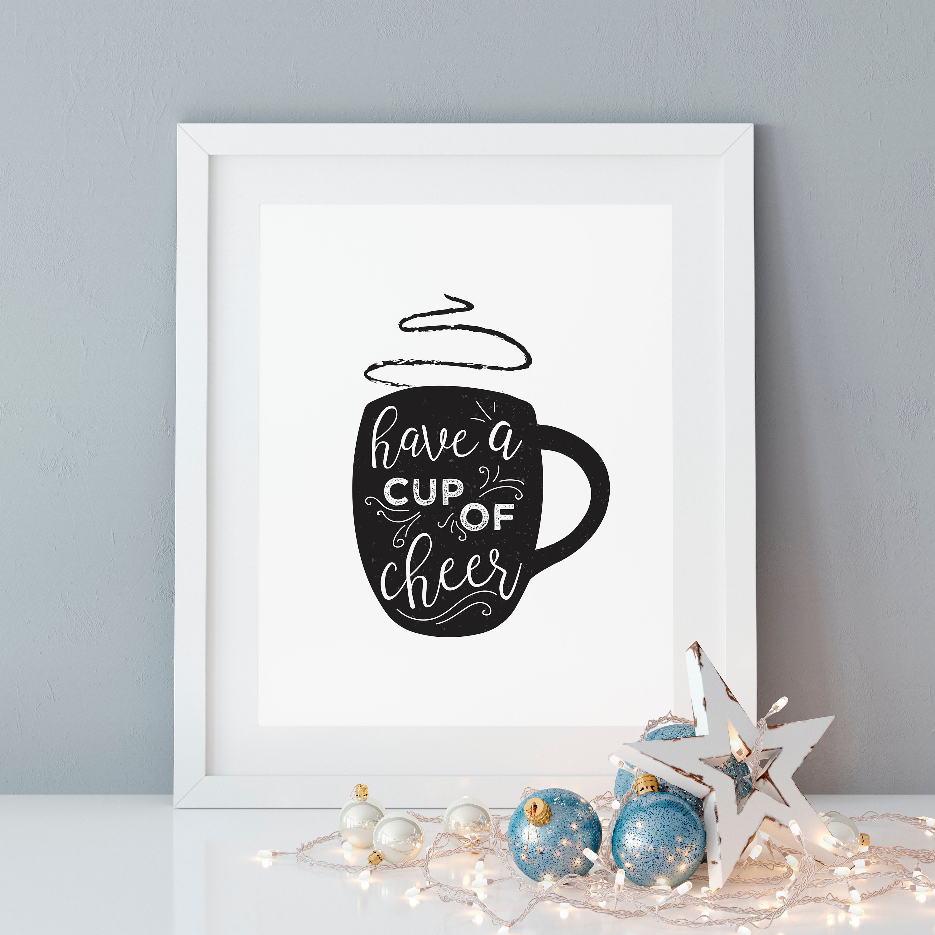 Cup of Cheer Christmas Printable Christmas printable wall | Etsy