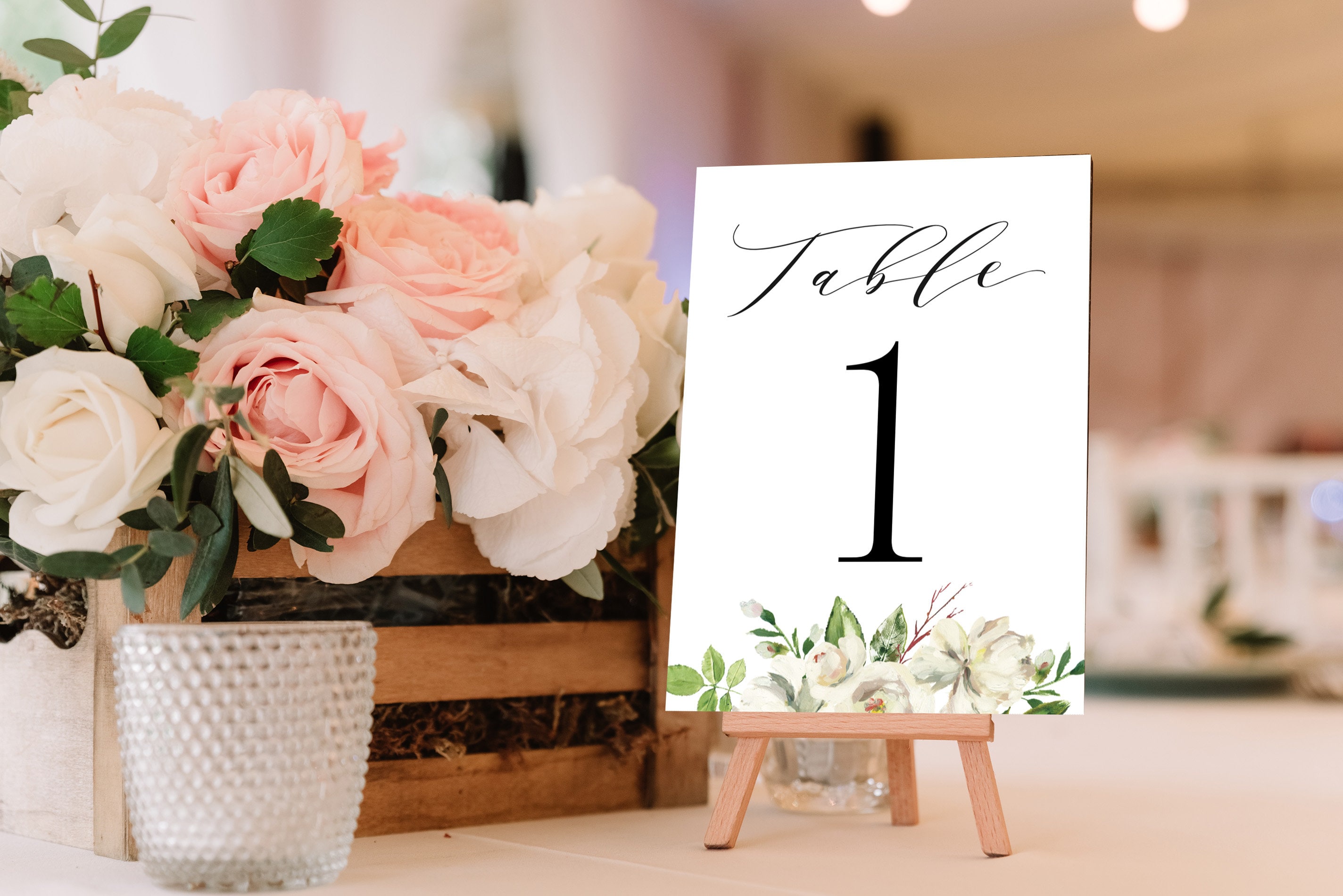 Printable Table Numbers Wedding Table Numbers Floral Table | Etsy