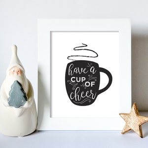 Cup of Cheer Christmas Printable, Christmas Printable Wall Art ...