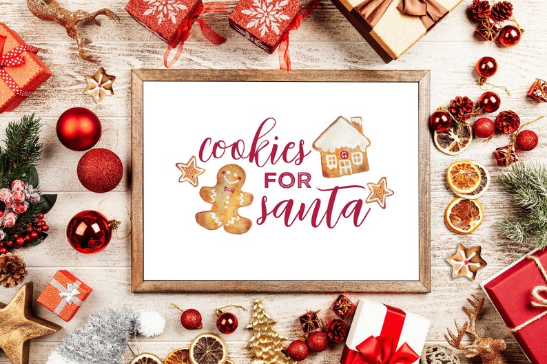 Cookies for Santa Sign, Christmas Cookie Sign, Christmas Decoration ...