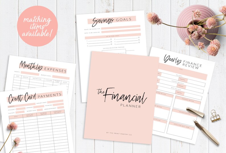 Financial Calendar Printable Planner Page Finance Planner | Etsy