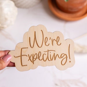 We're Expecting Sign, Pregnancy Announcement Sign, Wooden Pregnancy ...
