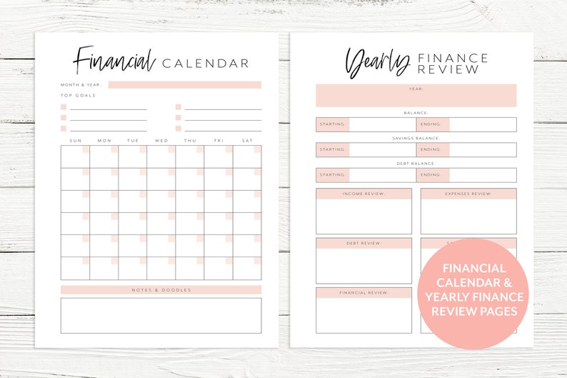 Financial Planner Printable, Finance Planner Bundle, Expense Tracker ...