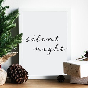 Silent Night Christmas Printable, Christmas Printable Wall Art ...