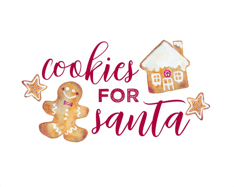 Cookies for Santa Sign, Christmas Cookie Sign, Christmas Decoration ...