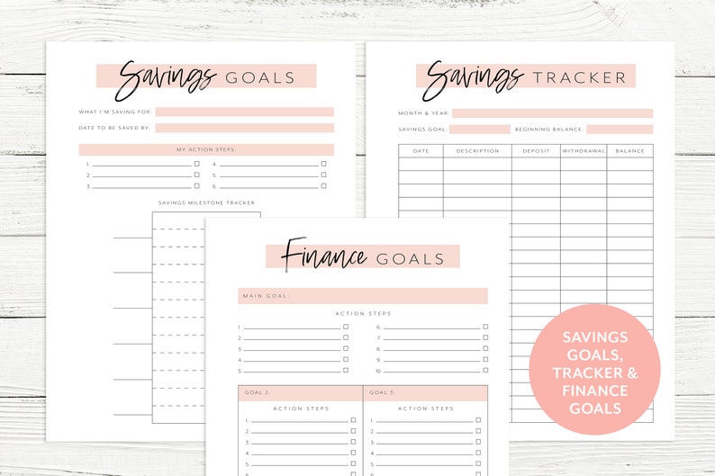 Financial Planner Printable Finance Planner Bundle Expense | Etsy