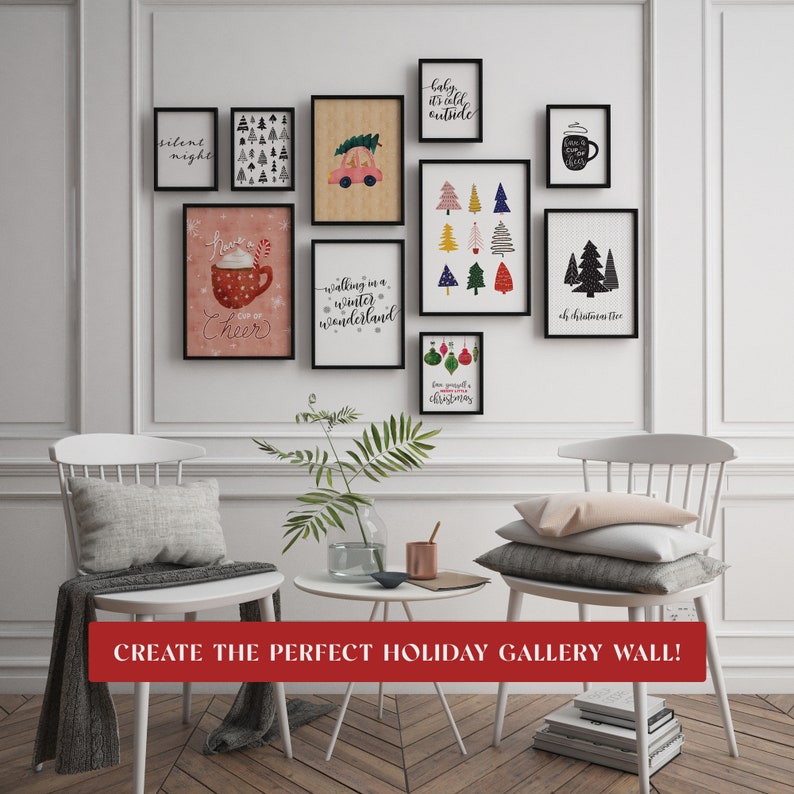 Printable Christmas Wall Art Cup of Cheer Wall Art Holiday - Etsy