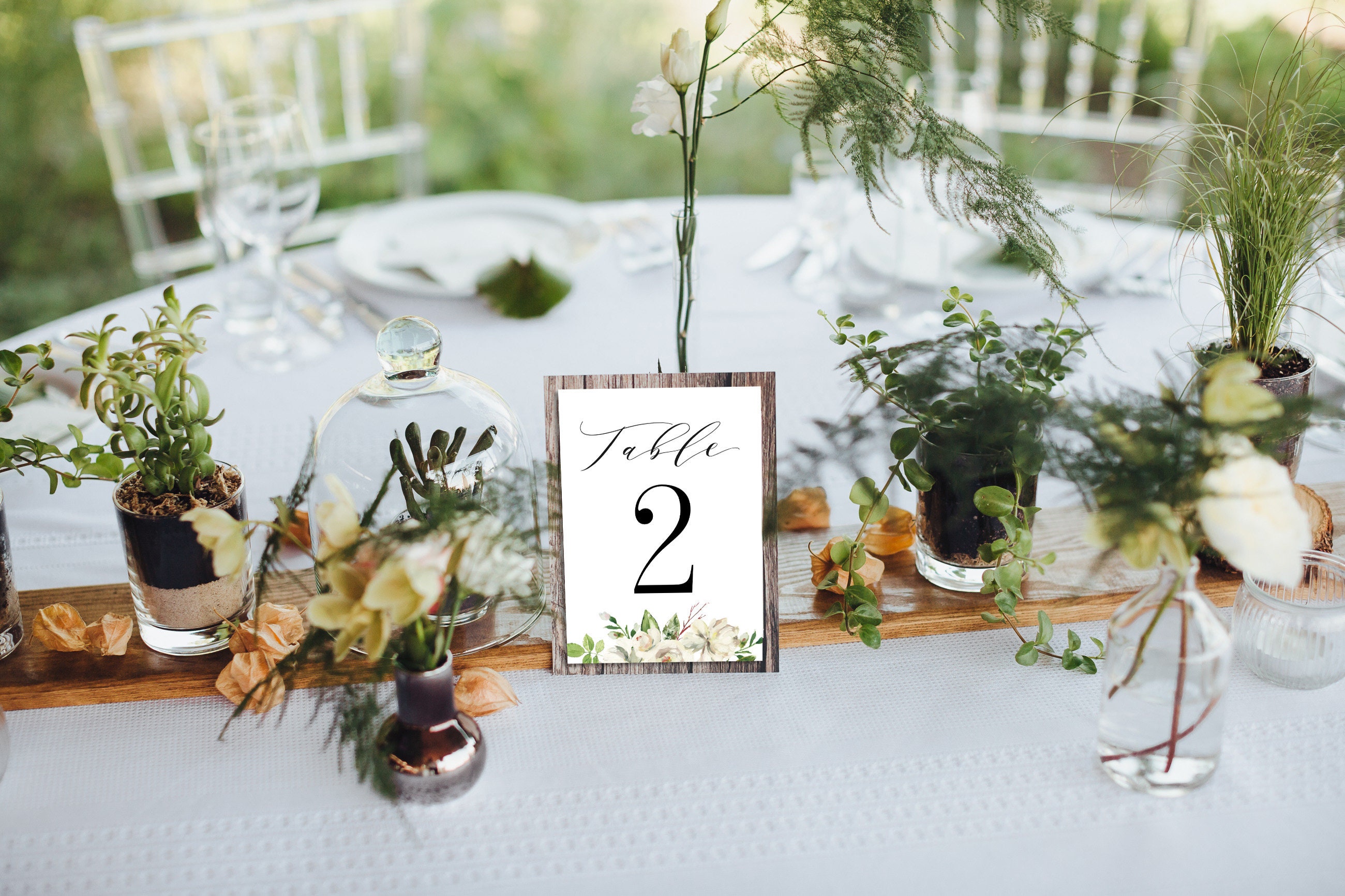 Printable Table Numbers Wedding Table Numbers Floral Table | Etsy