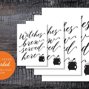 Witches Brew Sign, Halloween Printable Sign, Halloween Art Print, Fall ...