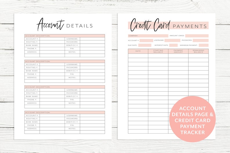 Financial Planner Printable, Finance Planner Bundle, Expense Tracker ...