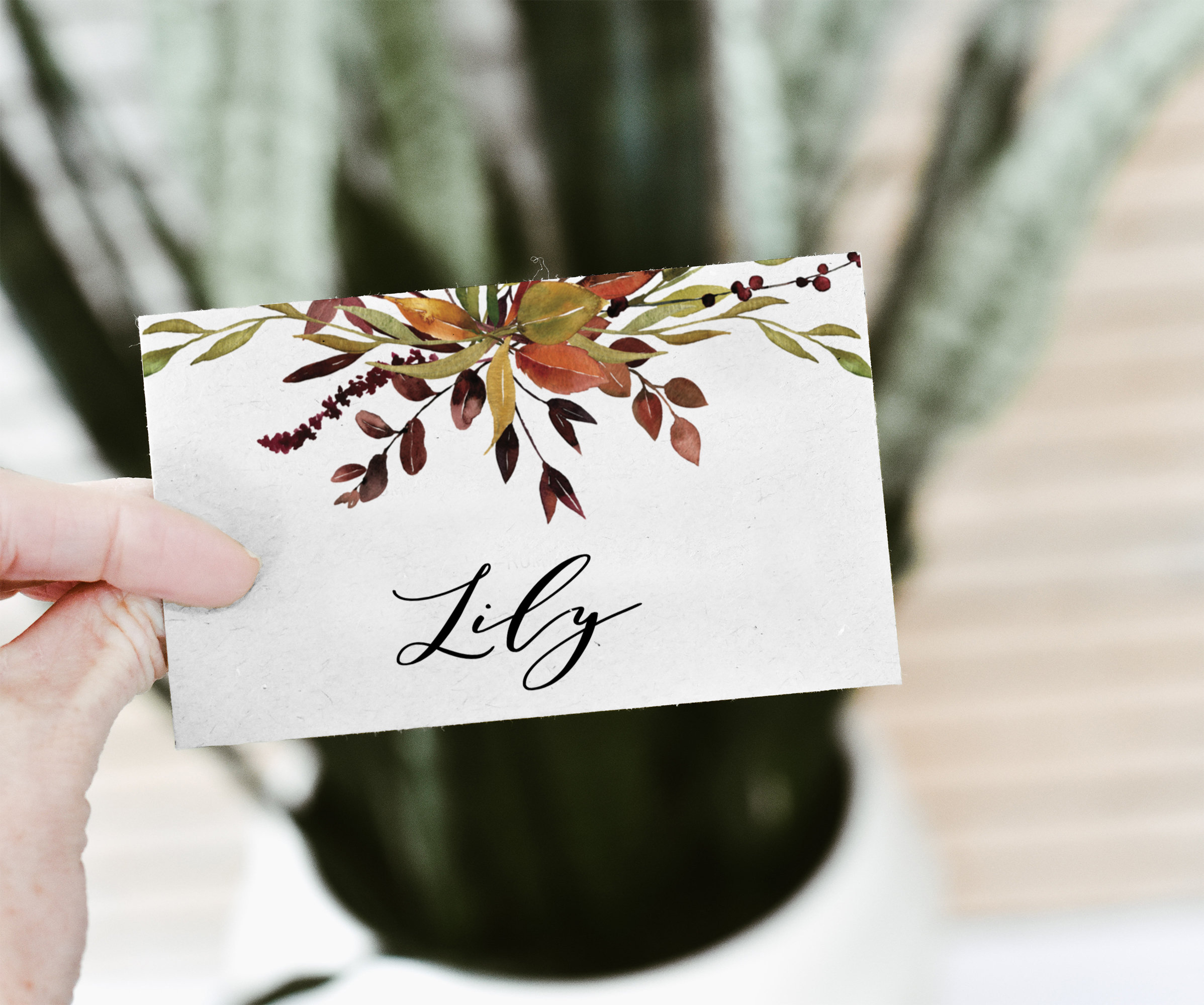 Thanksgiving Place Cards Autumn Place Cards Folded Tent - Etsy