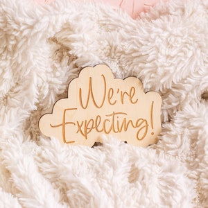 We're Expecting Sign, Pregnancy Announcement Sign, Wooden Pregnancy ...