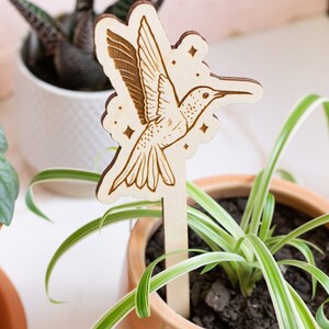 Hummingbird Plant Stake, Plant Markers, Garden Decor, Plant Accessories ...
