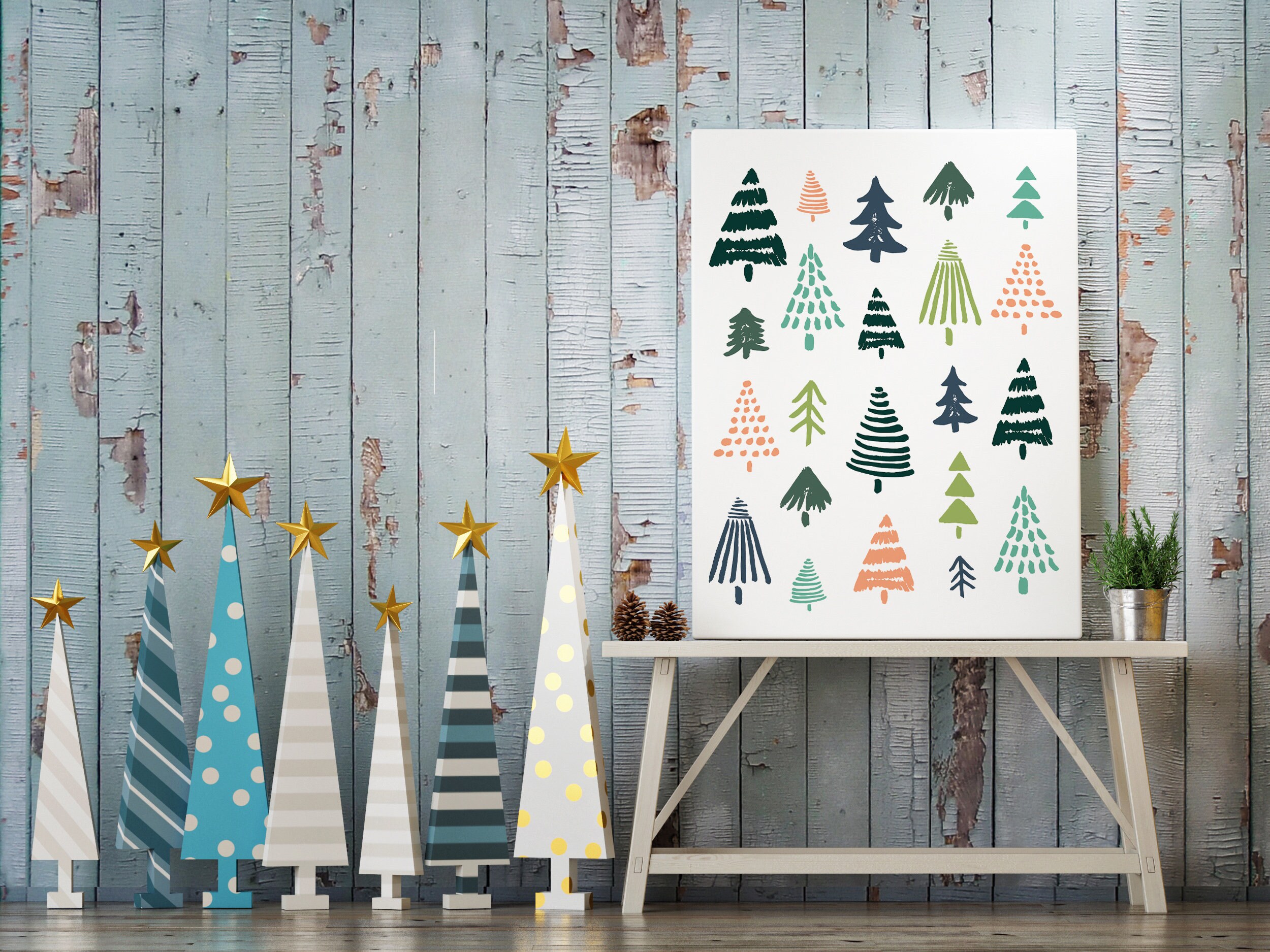 Christmas Tree Art Print, Printable Christmas Sign, Christmas Tree Sign ...