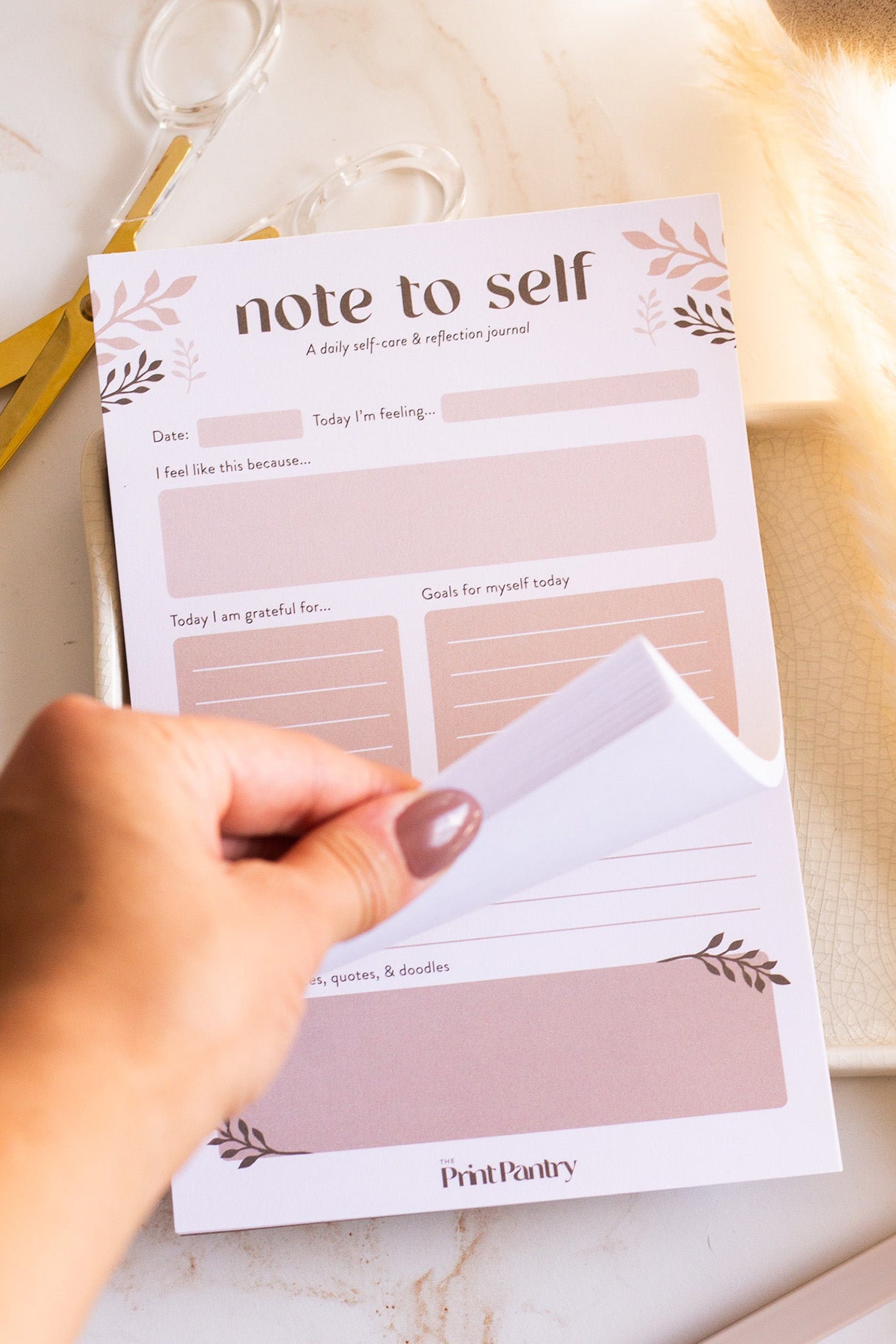 Note to Self Notepad Bundle, Self Care Journal, Self Care Planner ...