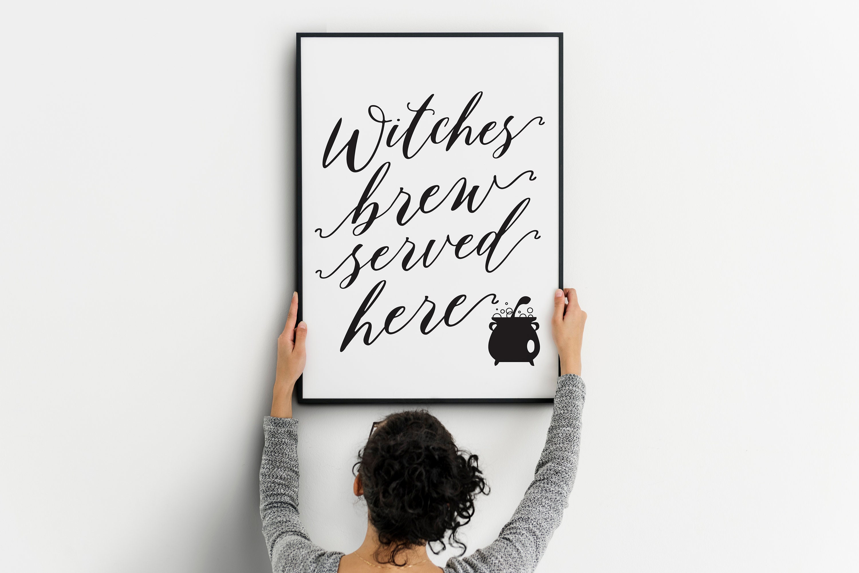 Witches Brew Sign, Halloween Printable Sign, Halloween Art Print, Fall ...