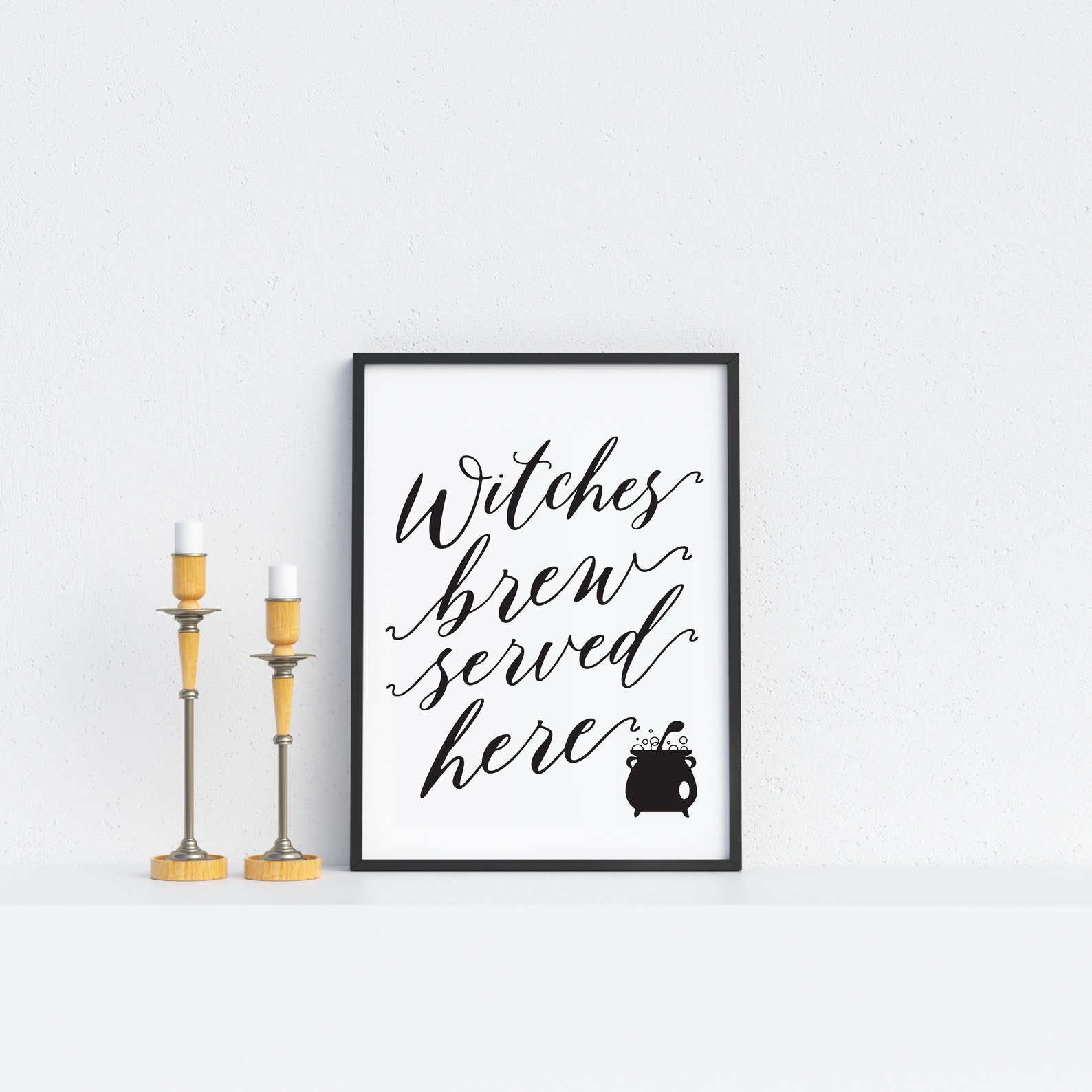 Witches Brew Sign, Halloween Printable Sign, Halloween Art Print, Fall ...