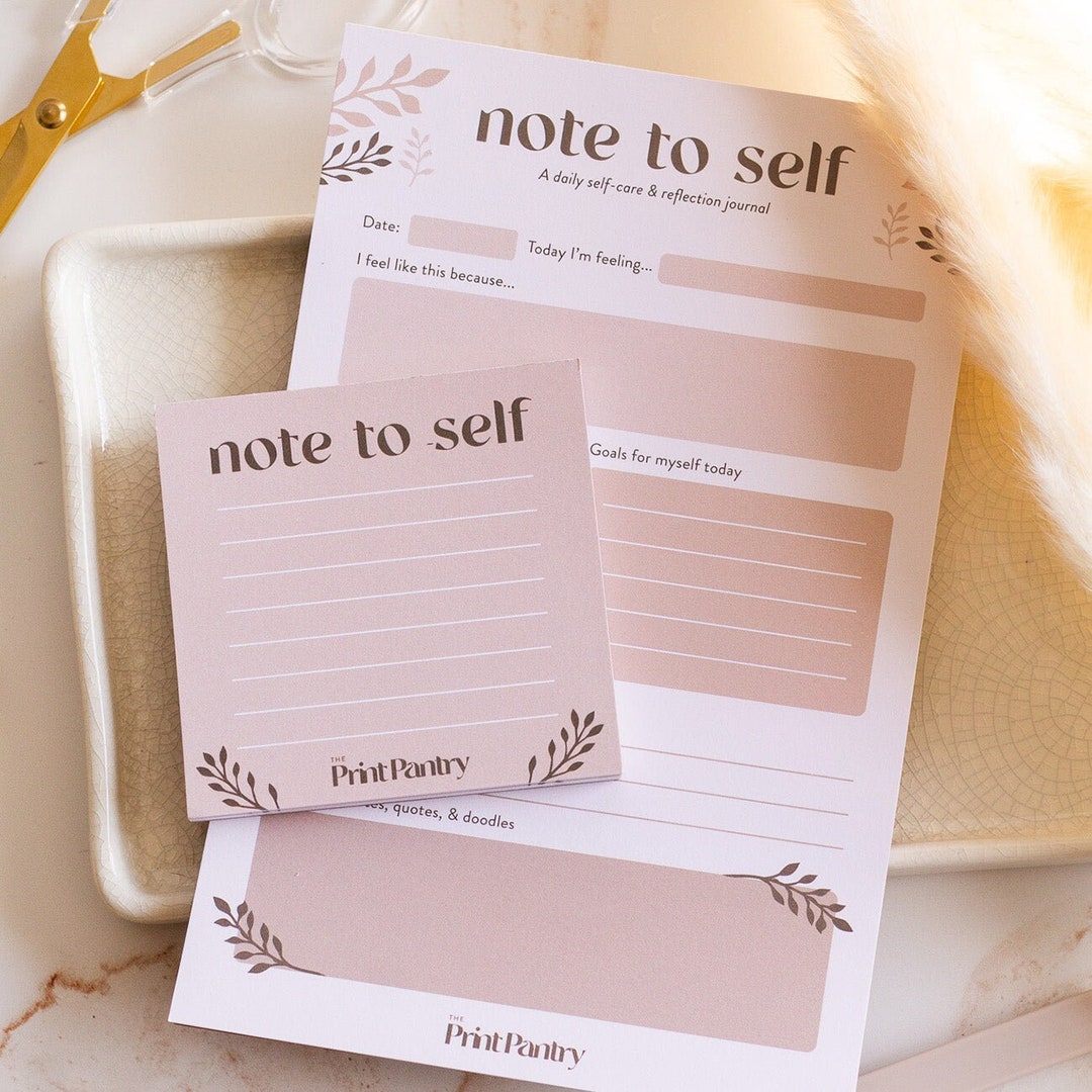 Note to Self Notepad Bundle, Self Care Journal, Self Care Planner ...