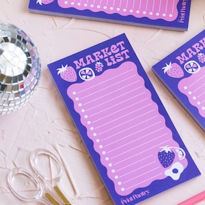 Market List Notepad, Shopping List Notepad, 50-pages, Grocery List Pad ...