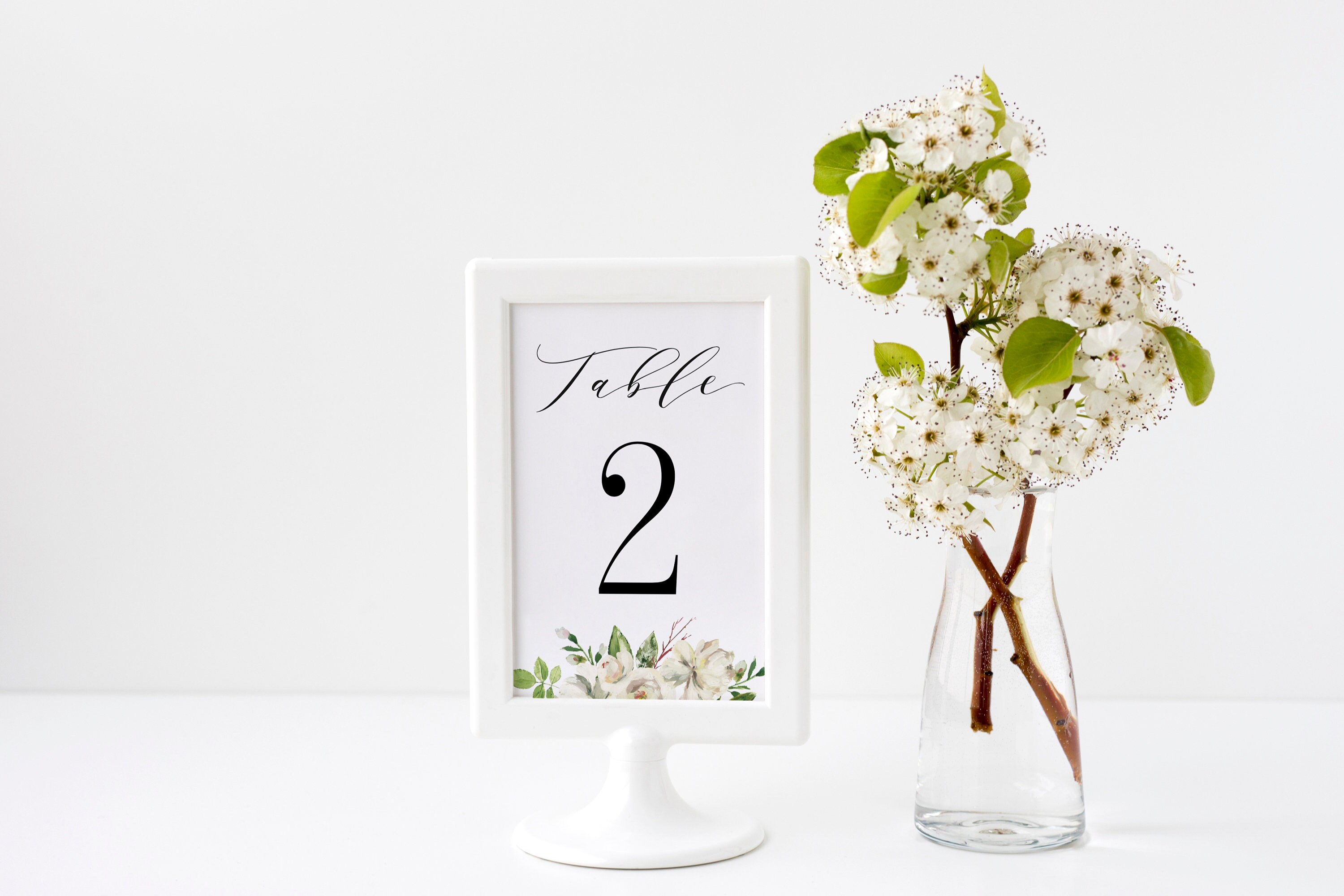 Printable Table Numbers Wedding Table Numbers Floral Table | Etsy