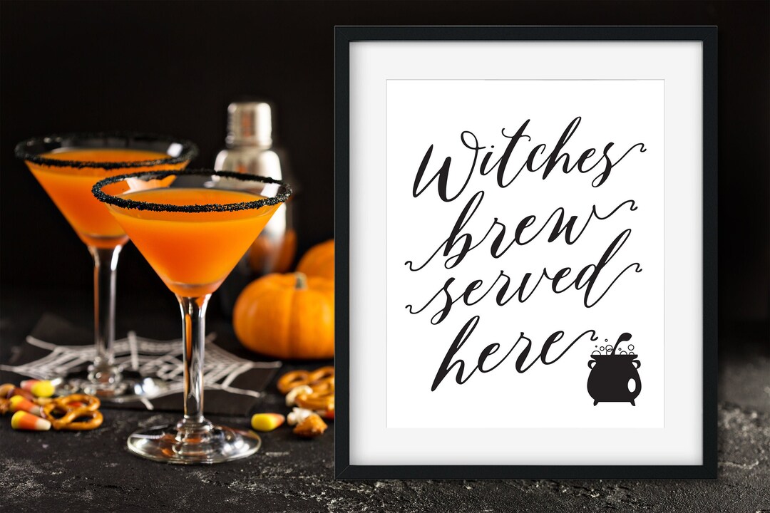 Witches Brew Sign, Halloween Printable Sign, Halloween Art Print, Fall ...