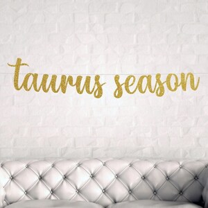 Taurus Birthday Banner, Taurus Season Birthday, Taurus Party ...