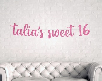 Sweet 16 Banner - Etsy