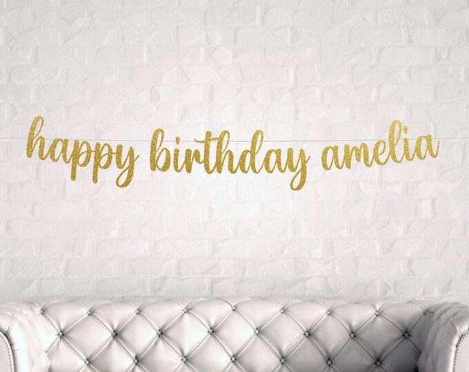 HAPPY BIRTHDAY BANNER, Happy Birthday Decorations, Happy Birthday ...