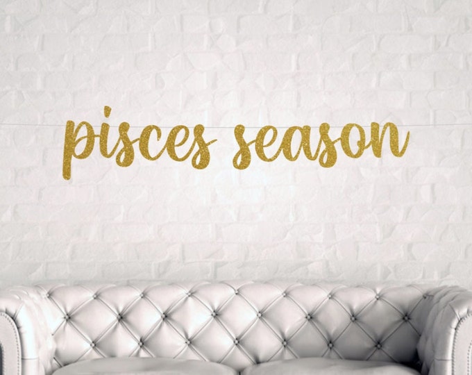 Pisces Birthday Banner, Pisces Season Birthday, Pisces Party ...