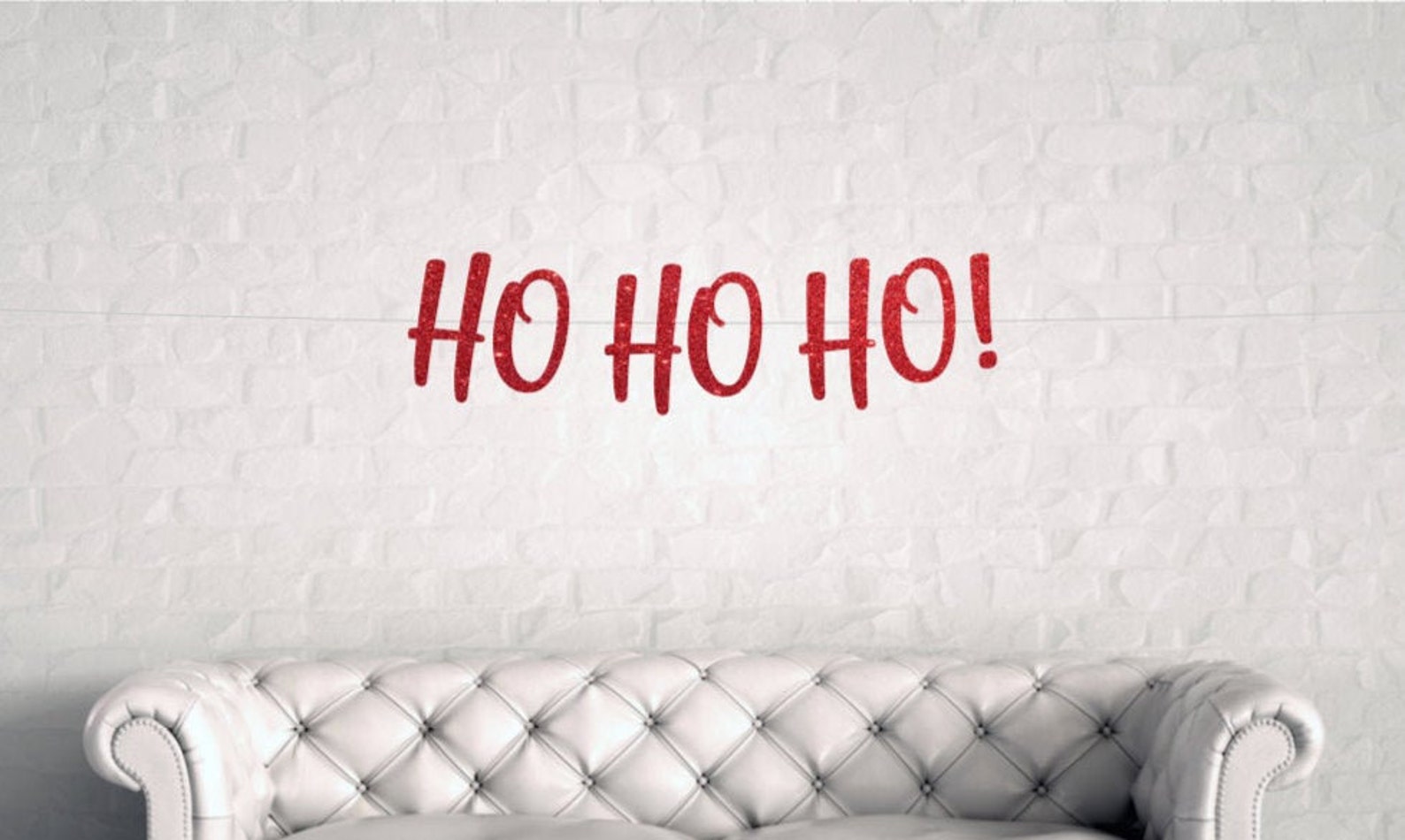 Ho Ho Ho Banner, Christmas Garland, Christmas Banner, Holiday Banner ...