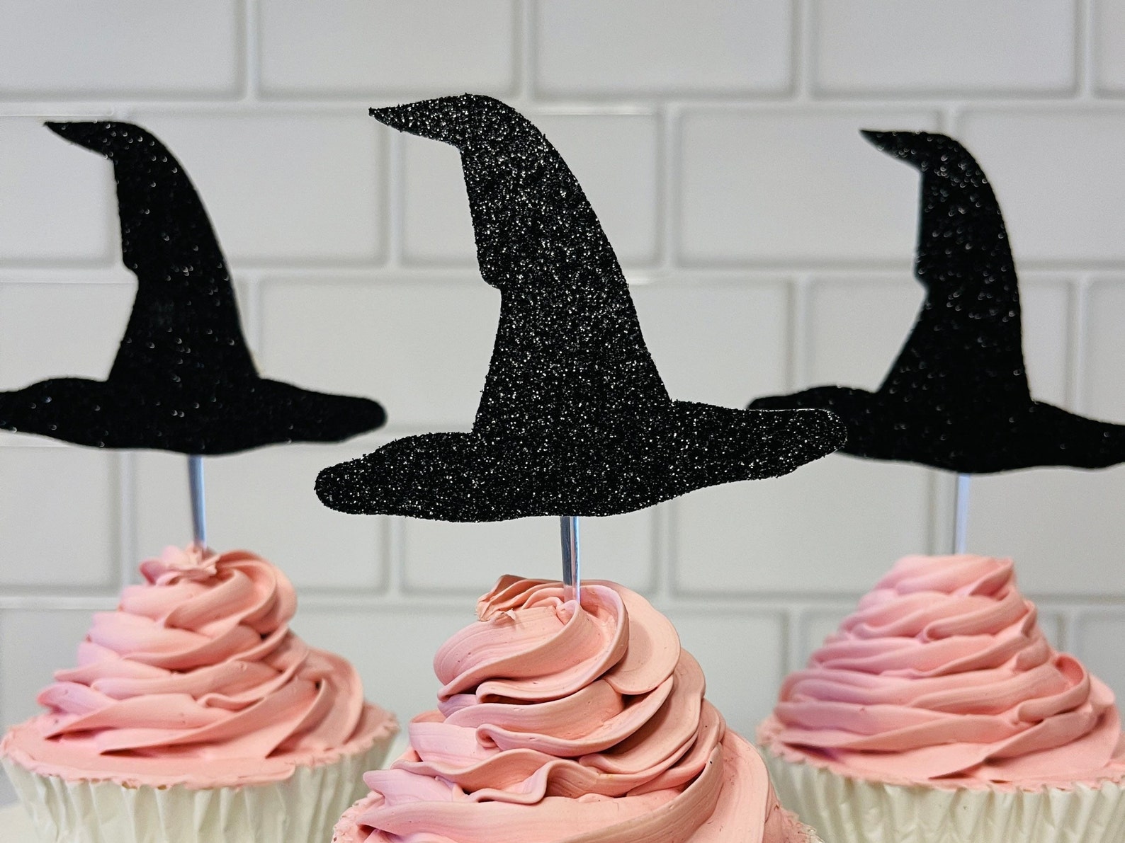 Halloween Cupcake Toppers Witch Hat Cupcake Topper Halloween - Etsy