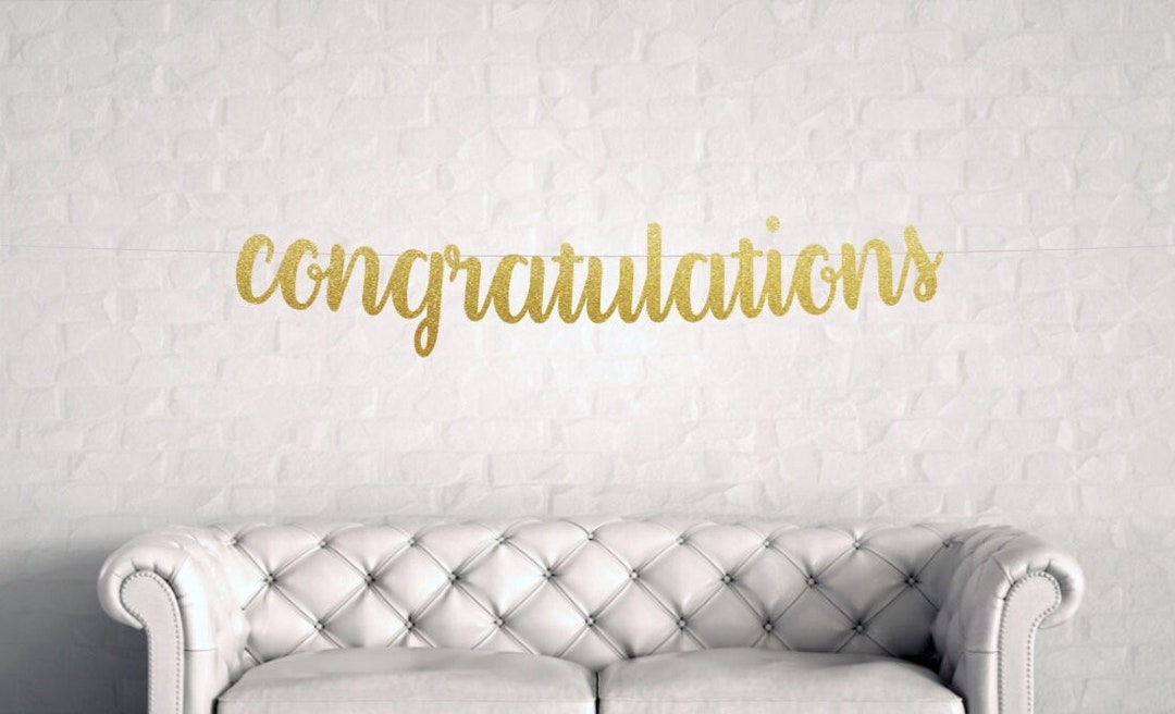 Congratulations Banner Party Decor Graduation Party - Etsy