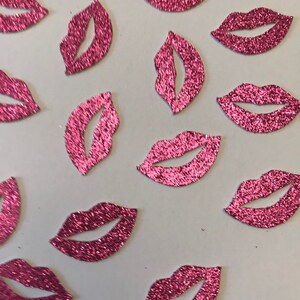Lip Pink Glitter Confetti, Kiss Confetti, Glitter Lip Confetti, Pink ...