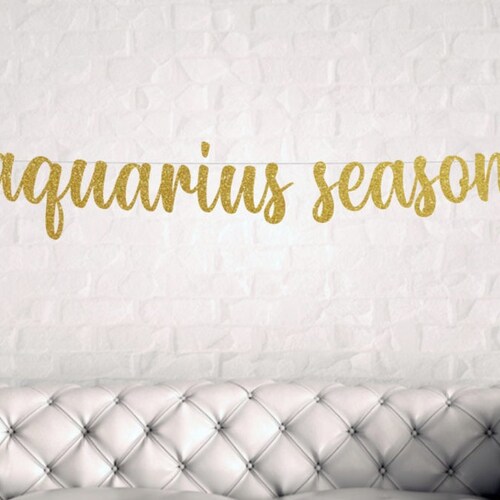 Aquarius Birthday Banner Aquarius Season Birthday Adult - Etsy