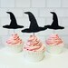 Halloween Cupcake Toppers, Witch Hat Cupcake Topper, Halloween Party ...