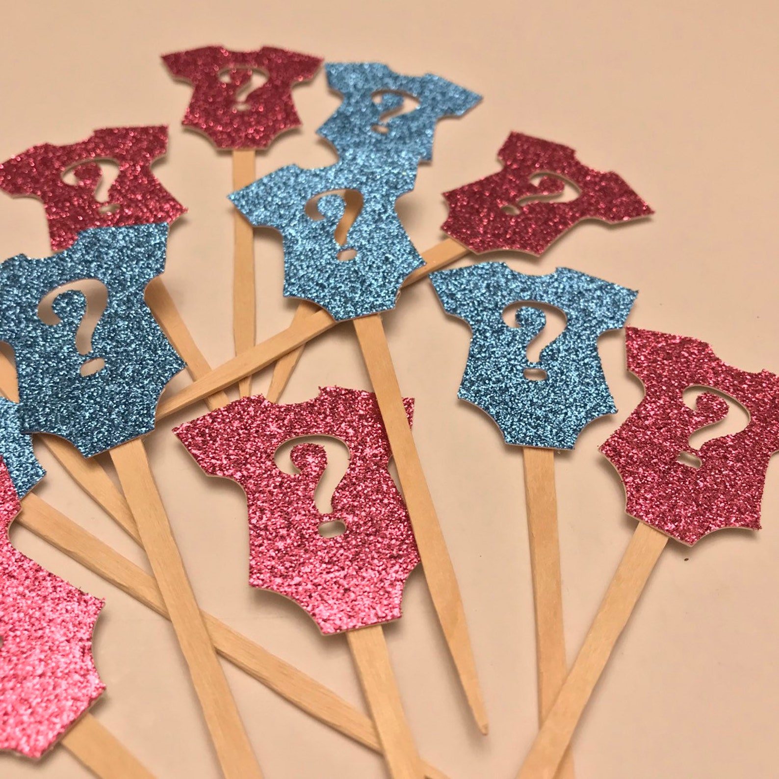 Boy or Girl Cupcake Toppers Gender Reveal Toppers Boy or - Etsy