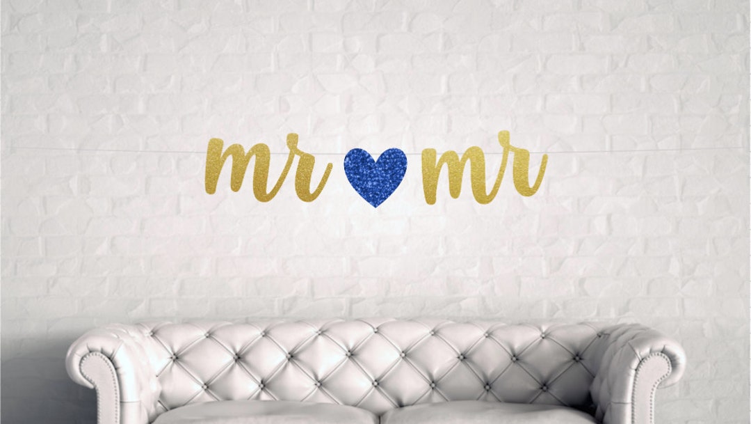 Mr and Mr Sign, Mr Mr Banner, Gay Wedding Banner, Wedding Banner, Mr ...