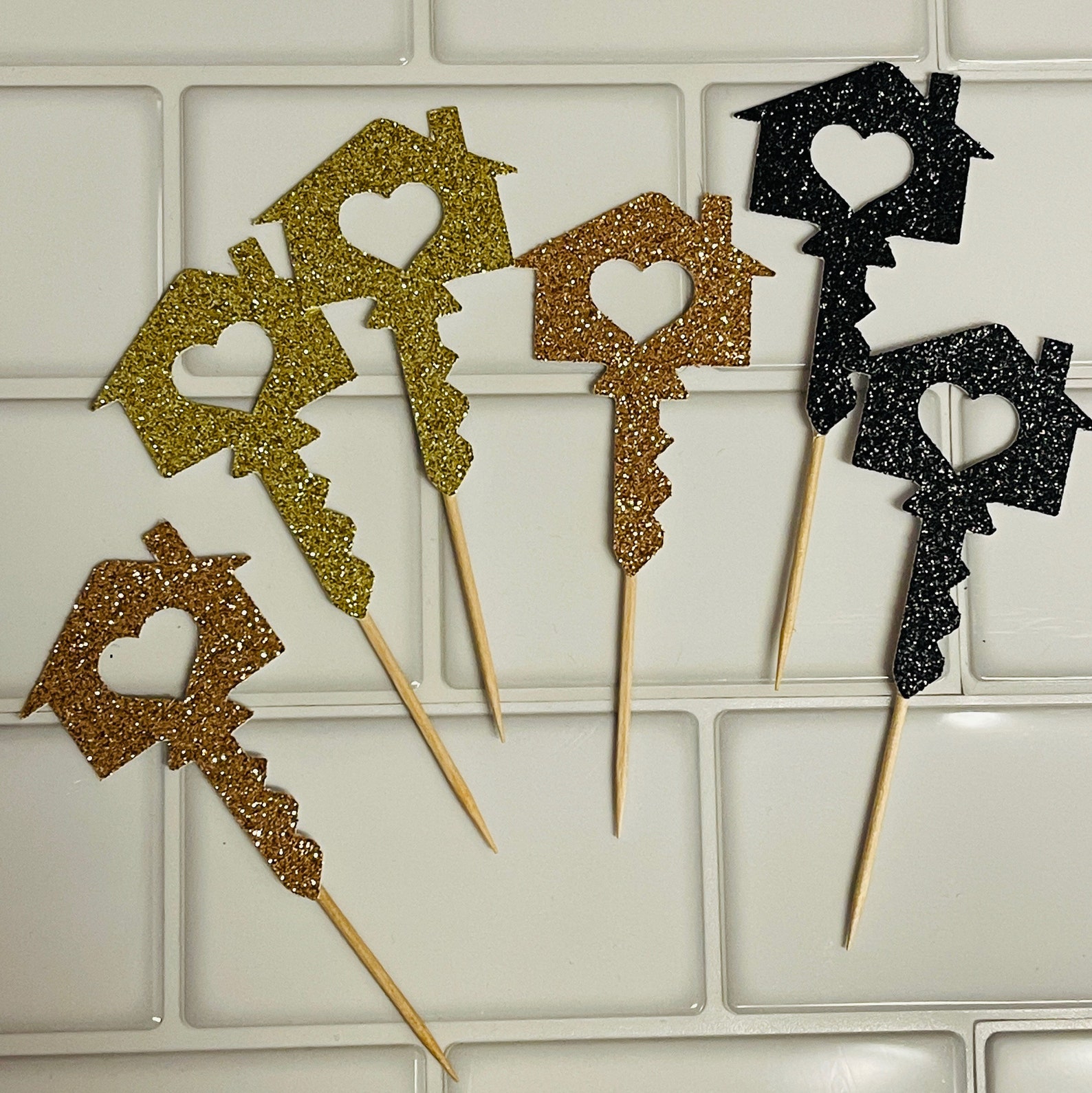 New Home Cupcake Toppers House Warming Cupcake Toppers New - Etsy