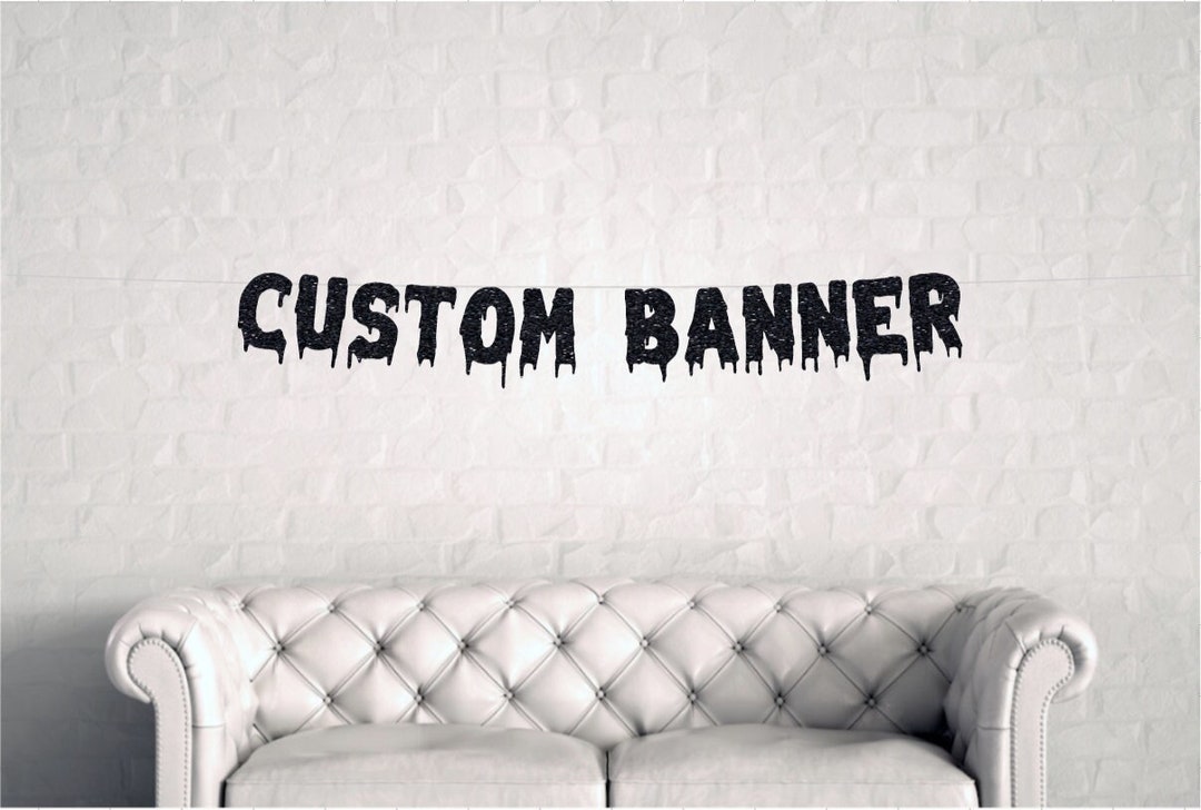 Custom Banner, Custom Spooky Banner, Halloween Decorations ...