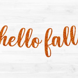 Hello Fall Sign, Hello Fall Banner, Hello Fall Glitter Banner, Fall ...
