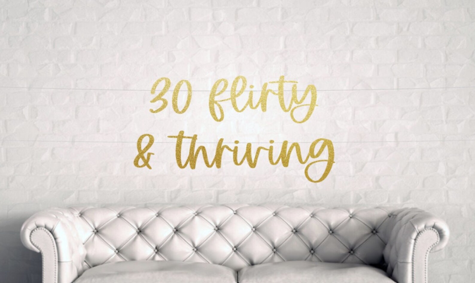 30th Birthday Decorations, 30 Flirty and Thriving Banner, 30th Birthday ...