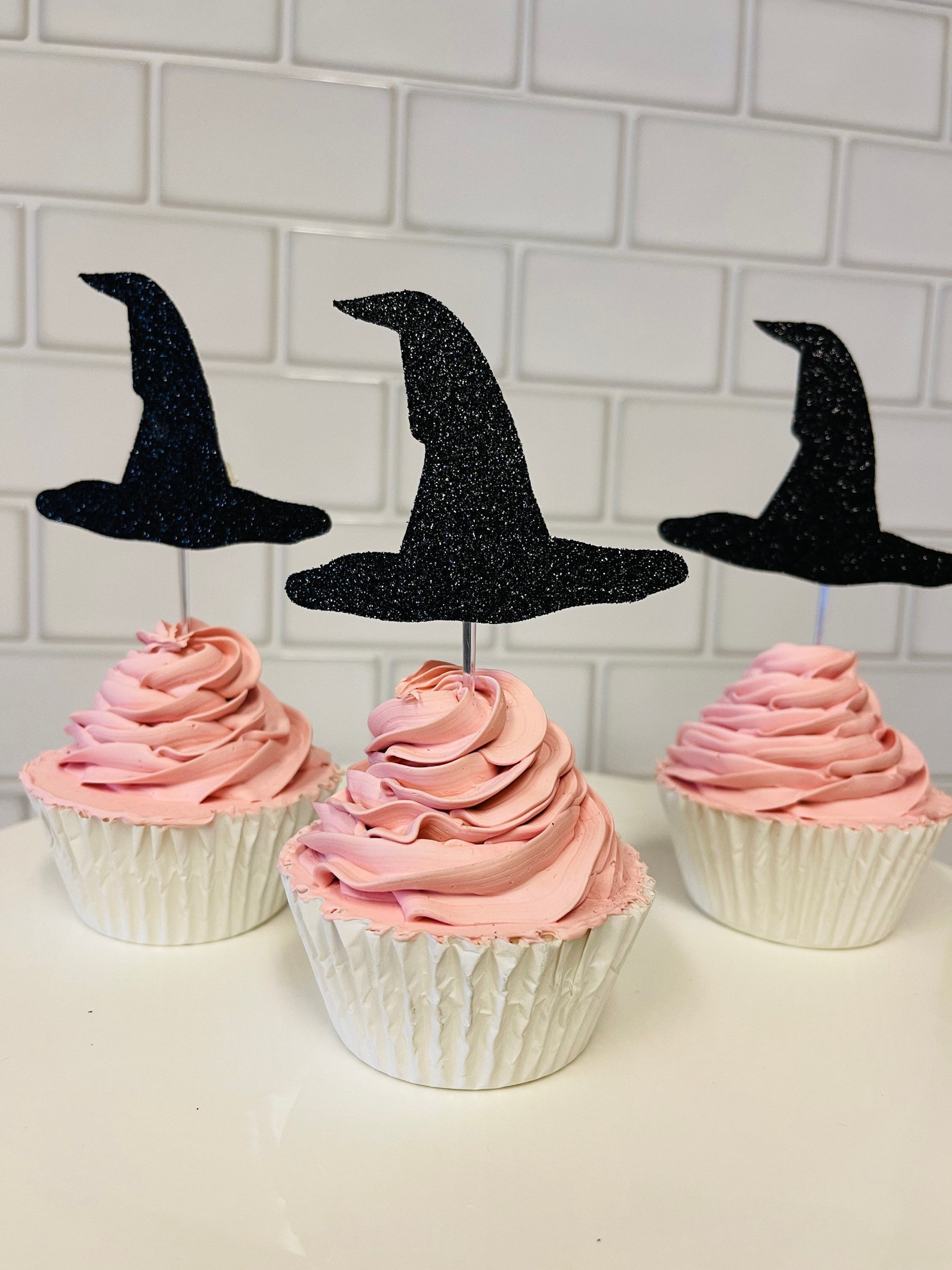 Halloween Cupcake Toppers Witch Hat Cupcake Topper Halloween - Etsy