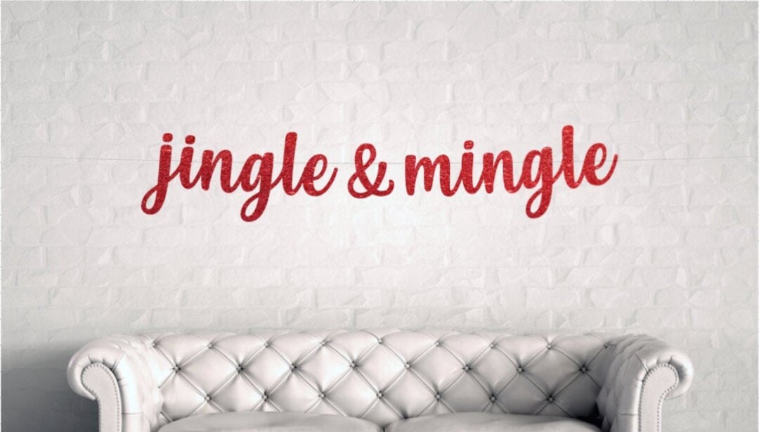 Christmas Decor Banner, Jingle Bells Banner, Christmas Banner, Custom ...