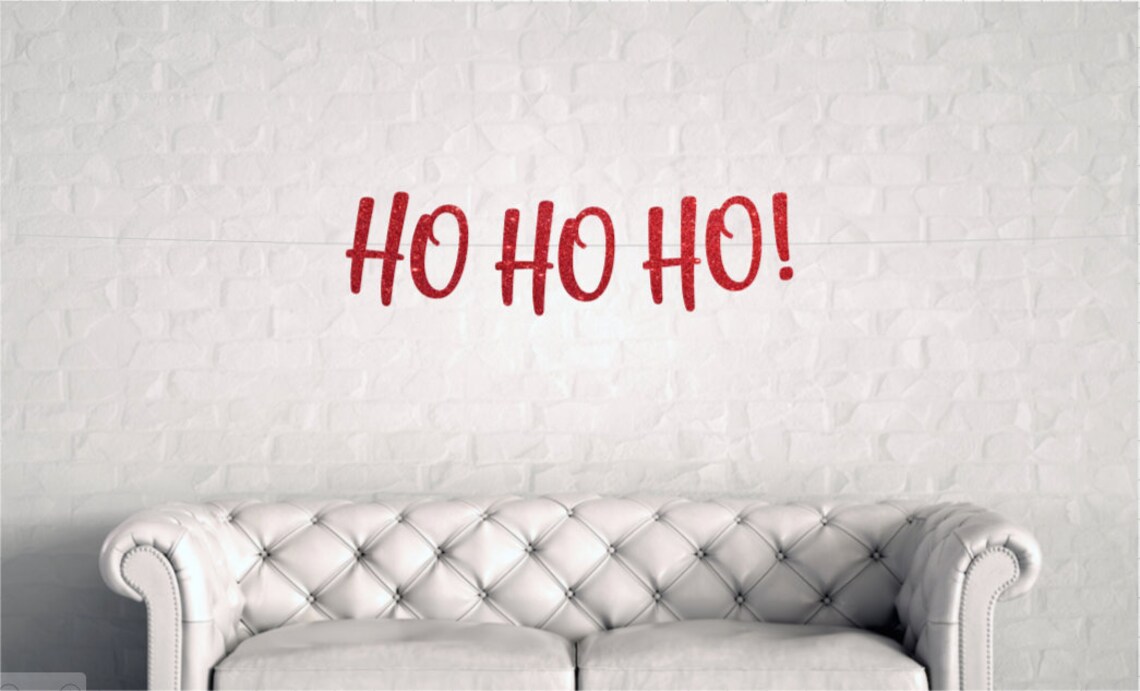 Ho Ho Ho Banner, Christmas Garland, Christmas Banner, Holiday Banner ...